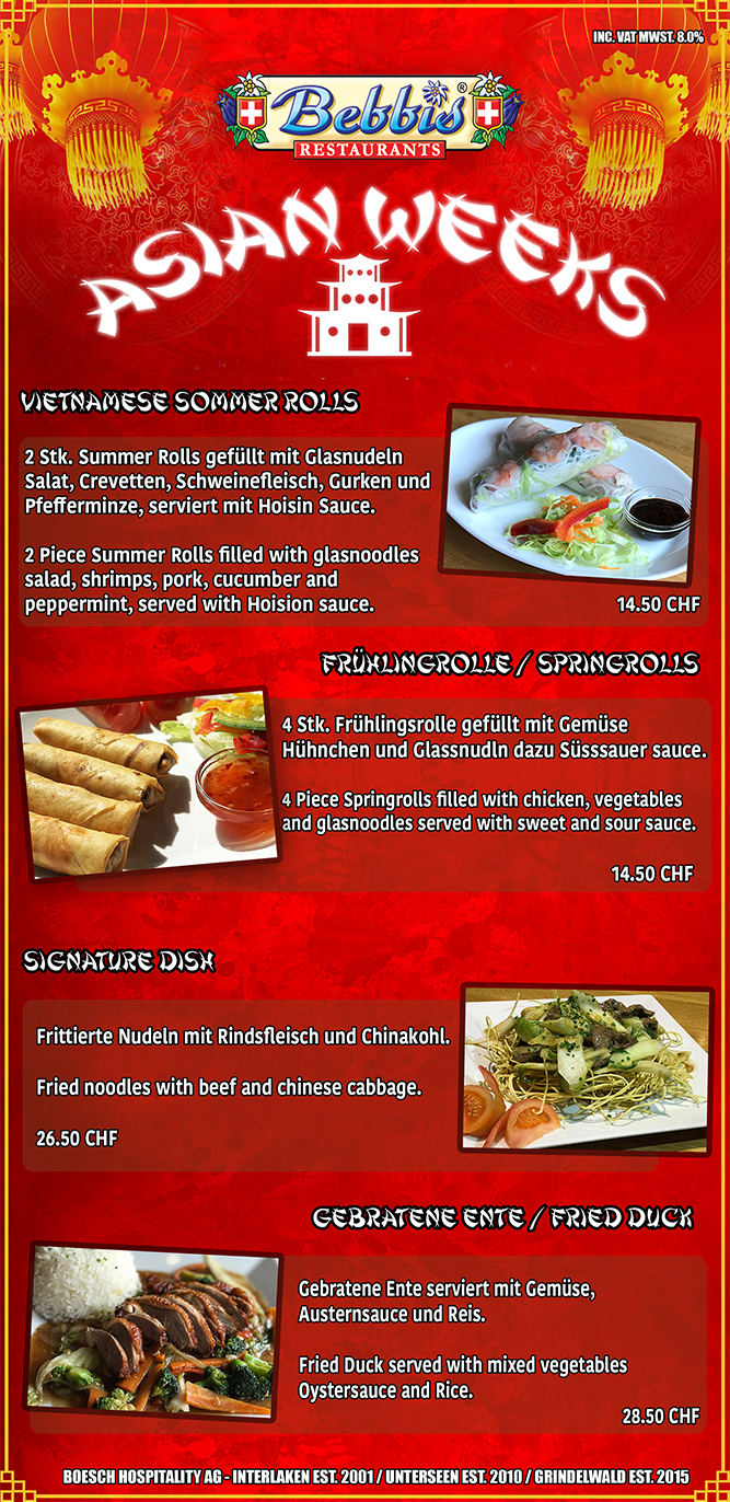 Bebbis Restaurant - Interlaken - Unterseen - Grindelwald - Schweiz